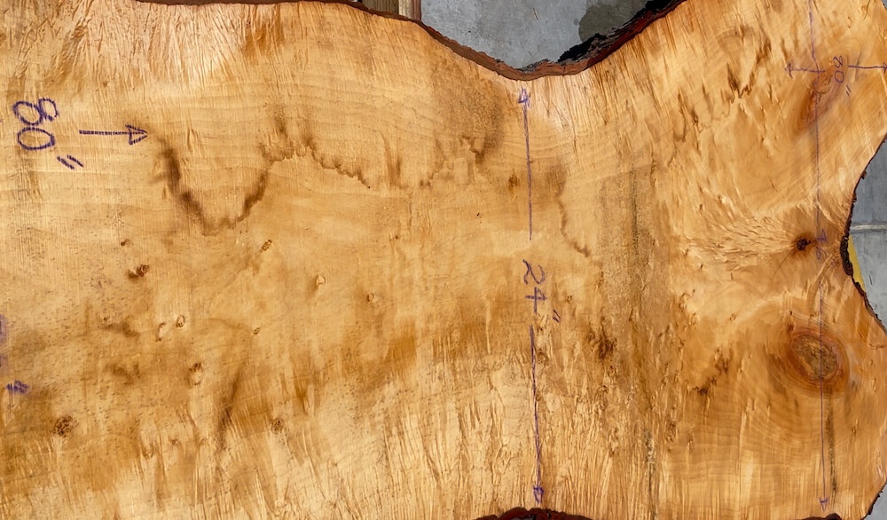 Curly Maple Slabs - The Lumber Baron | Redwood Lumber, Western Red ...