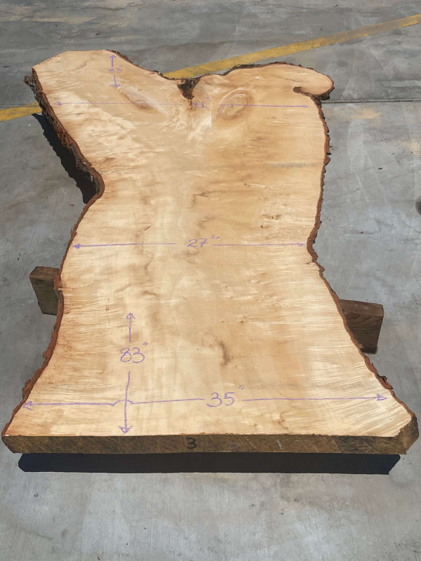Curly Maple Slabs - The Lumber Baron | Redwood Lumber, Western Red ...